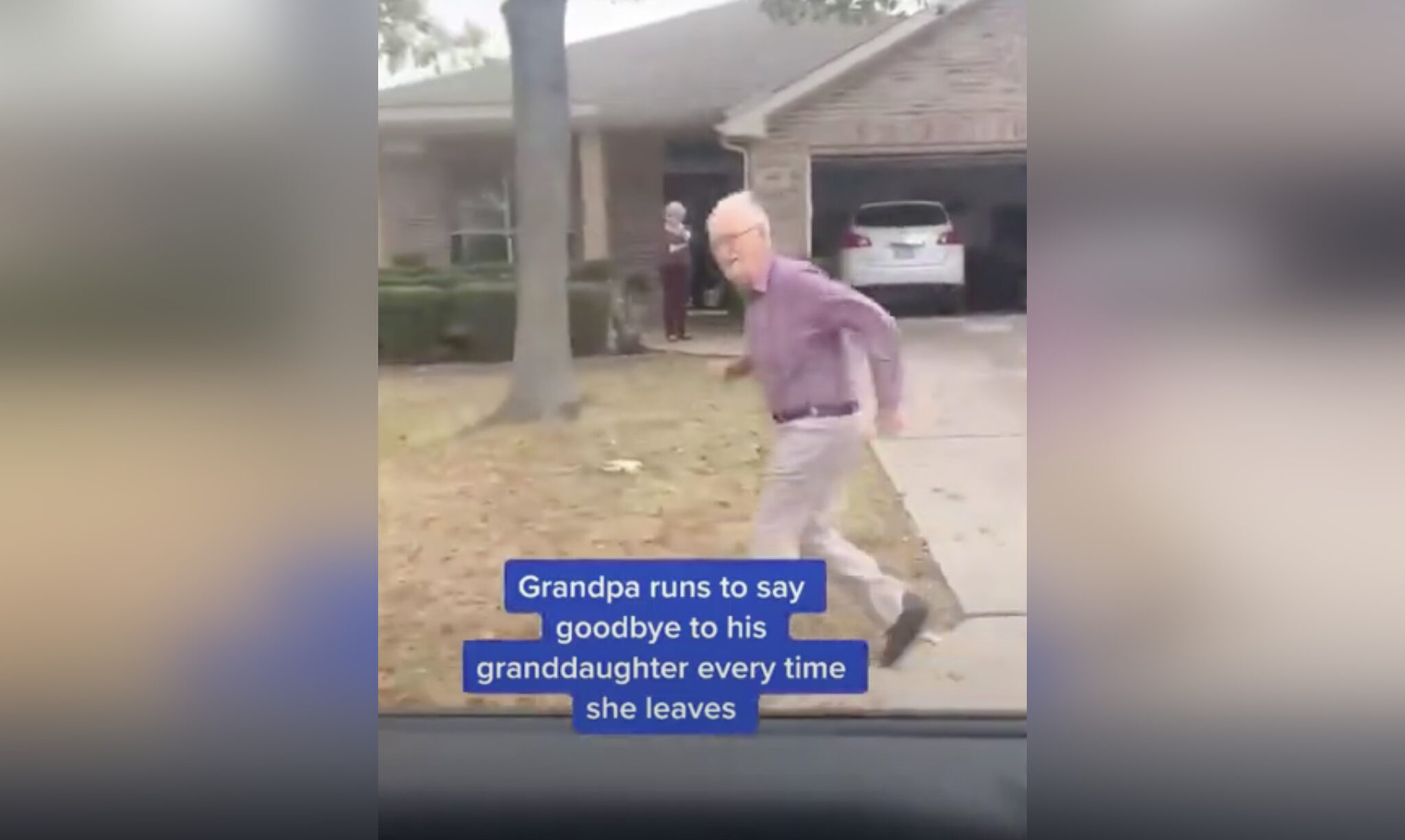 Viral Video of Grandpa Running to Say Goodbye to Granddaughter Shows ...