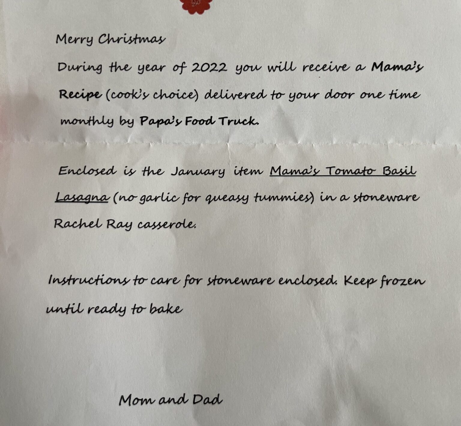 My Mom Delivers a Favorite Dish to My Family Every Month and it’s the ...